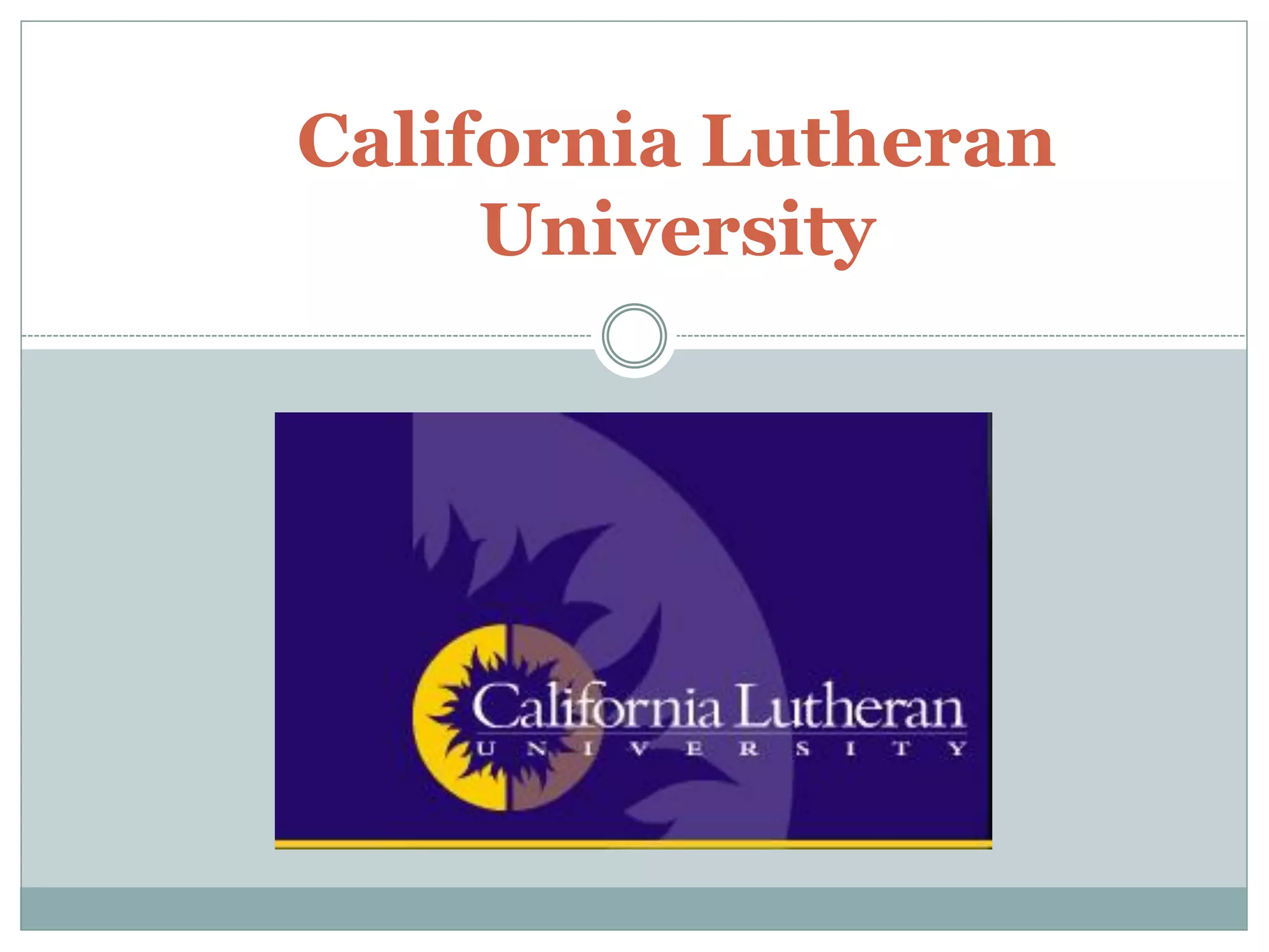 Cal lutheran university | PDF