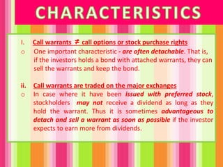 Islamic Investment : Call warrant | PPTX