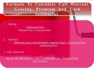 Islamic Investment : Call warrant | PPTX