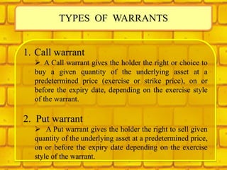 Islamic Investment : Call warrant | PPTX