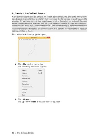 Calm Tips & Tricks – Axiell Training | PDF