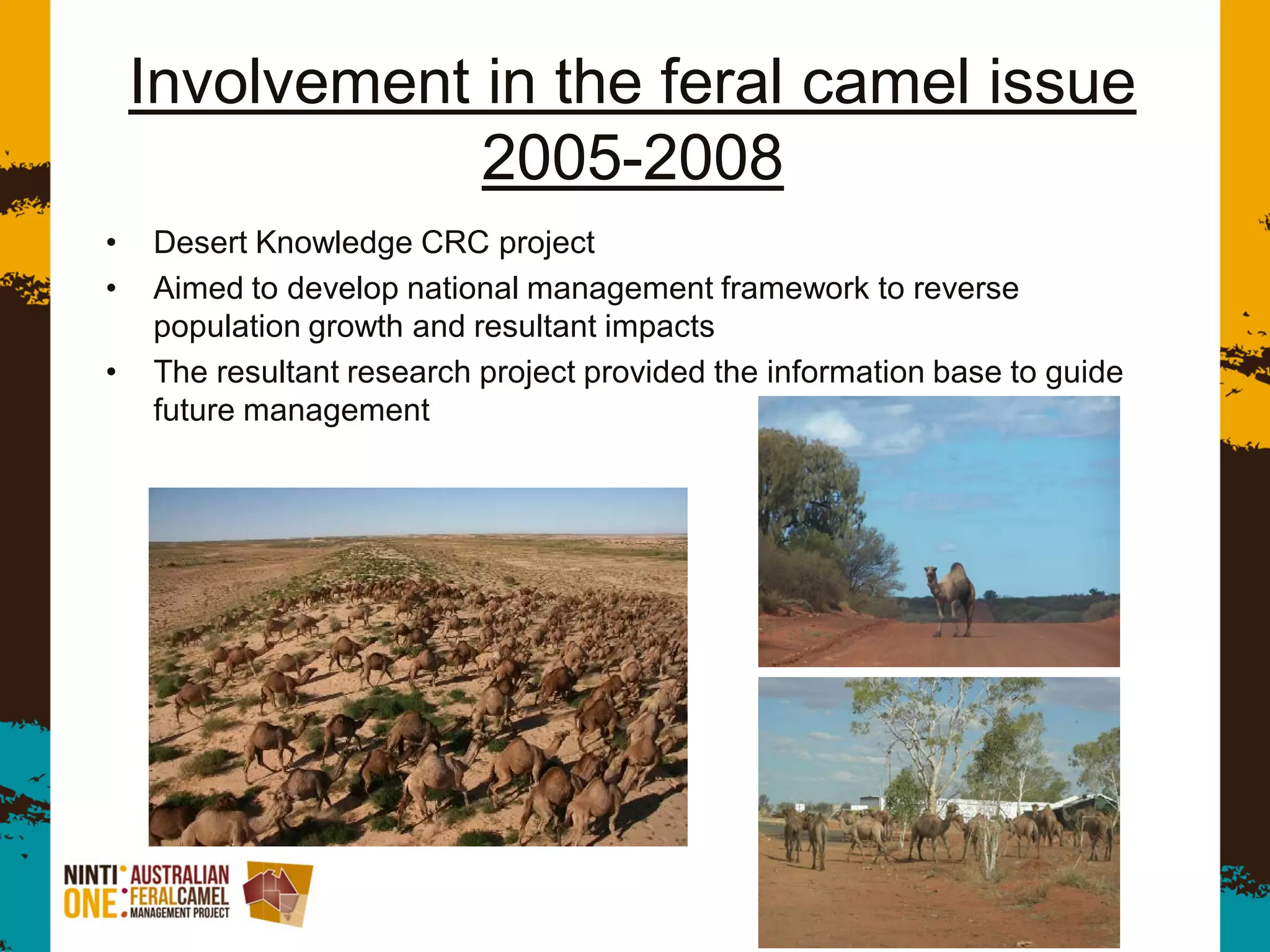 Tom Calma: 'Ninti One and its involvement in the AFCMP'. Reducing feral ...
