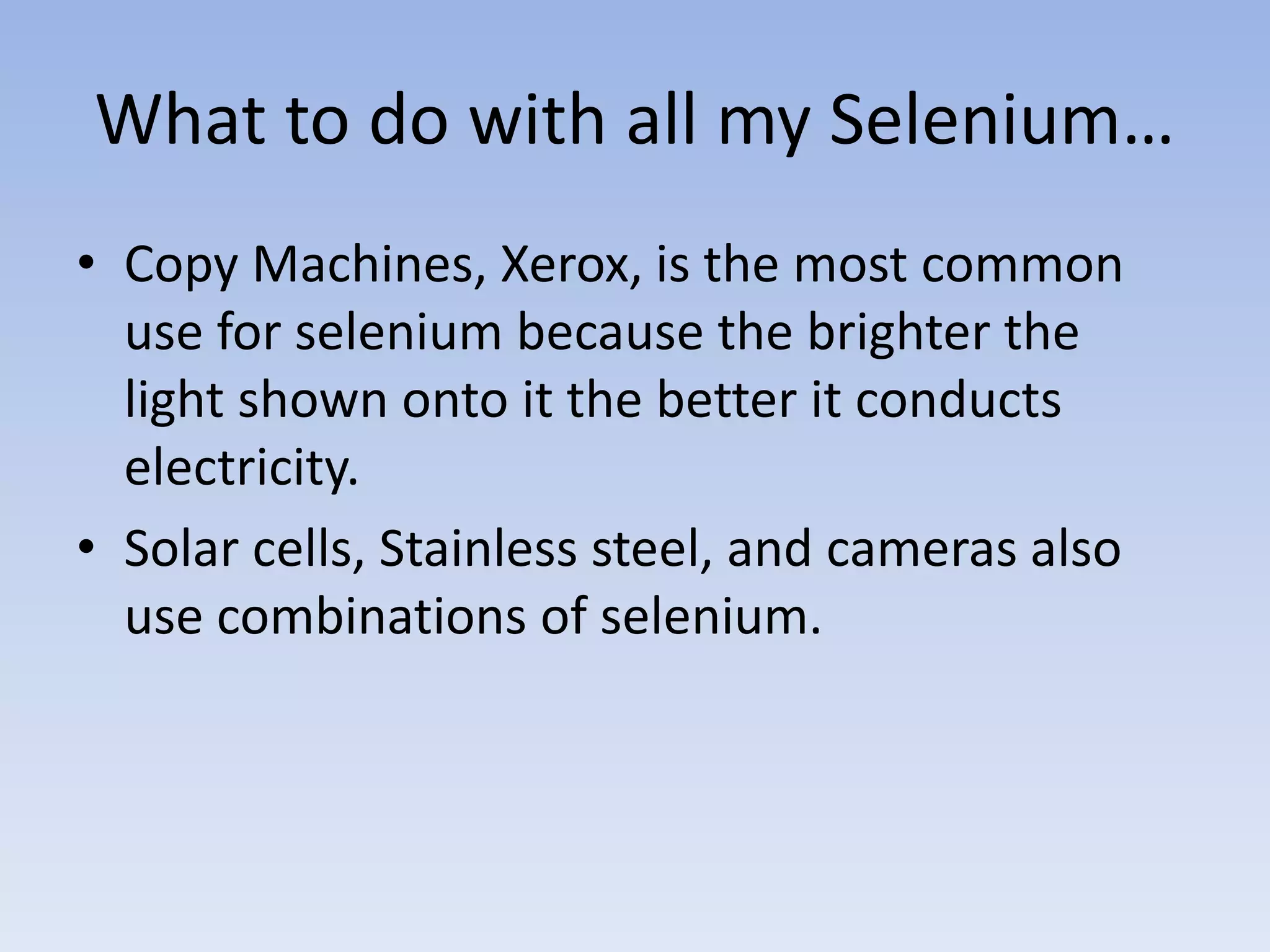 Selenium (Matthew Calme) | PPTX
