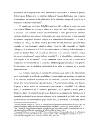 El profesional Idóneo y la idoneidad profesional | PDF