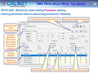Calmet Calibration Equipment TB41 Presentation | PDF