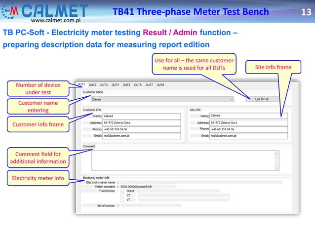 Calmet Calibration Equipment TB41 Presentation | PDF