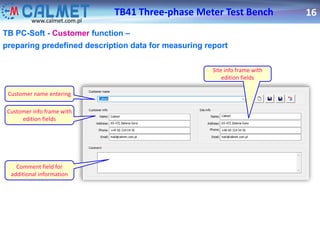 Calmet Calibration Equipment TB41 Presentation | PDF