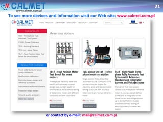 Calmet Calibration Equipment TB41 Presentation | PDF