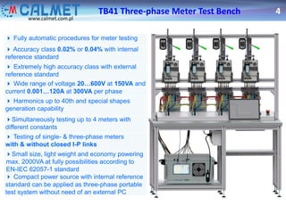 Calmet Calibration Equipment TB41 Presentation | PDF