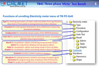 Calmet Calibration Equipment TB41 Presentation | PDF