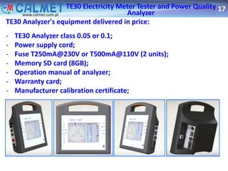 Calmet testing energy-measurement-equipment | PPTX