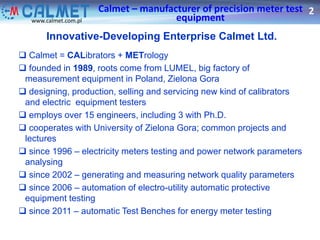 Calmet testing energy-measurement-equipment | PPTX