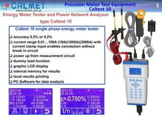 Calmet testing energy-measurement-equipment | PPTX