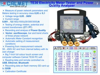 Calmet testing energy-measurement-equipment | PPTX