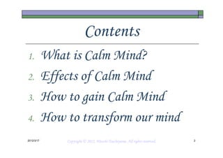 Calm Mind (English) | PDF