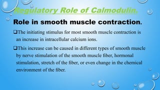 Calmodulin and its regulatory role | PPTX