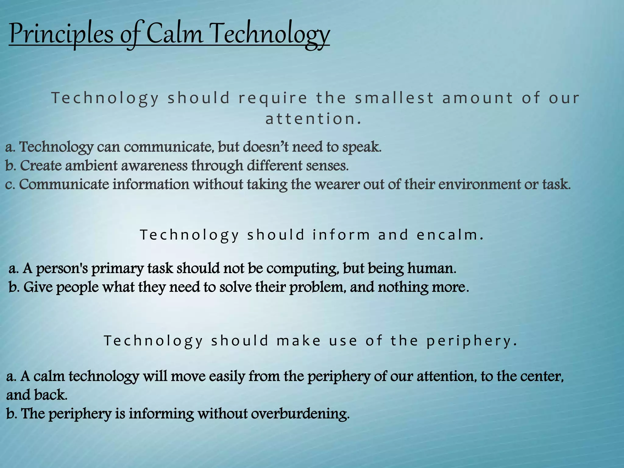 Calm technology | PPT