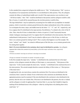 Intro logic ch 4 categorical syllogism | DOCX