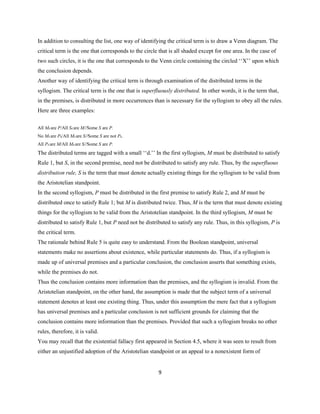 Intro logic ch 4 categorical syllogism | DOCX