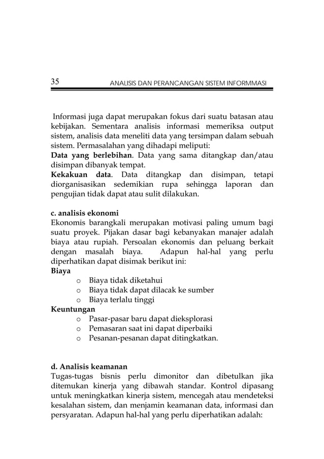Perancangan dan Analisa Sistem | PDF