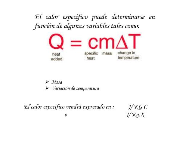 Calor especifico