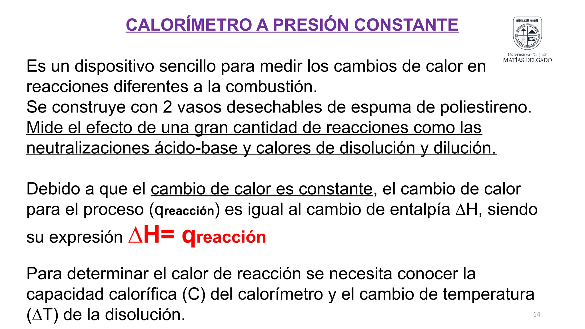 CALOR ESTANDAR DE FORMACION, LEY DE HESS Y CALORIMETRÍA.pptx
