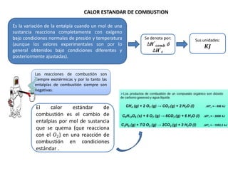 Calor estandar de formacion y combustion | PPTX