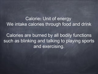 Caloric balance | PPT