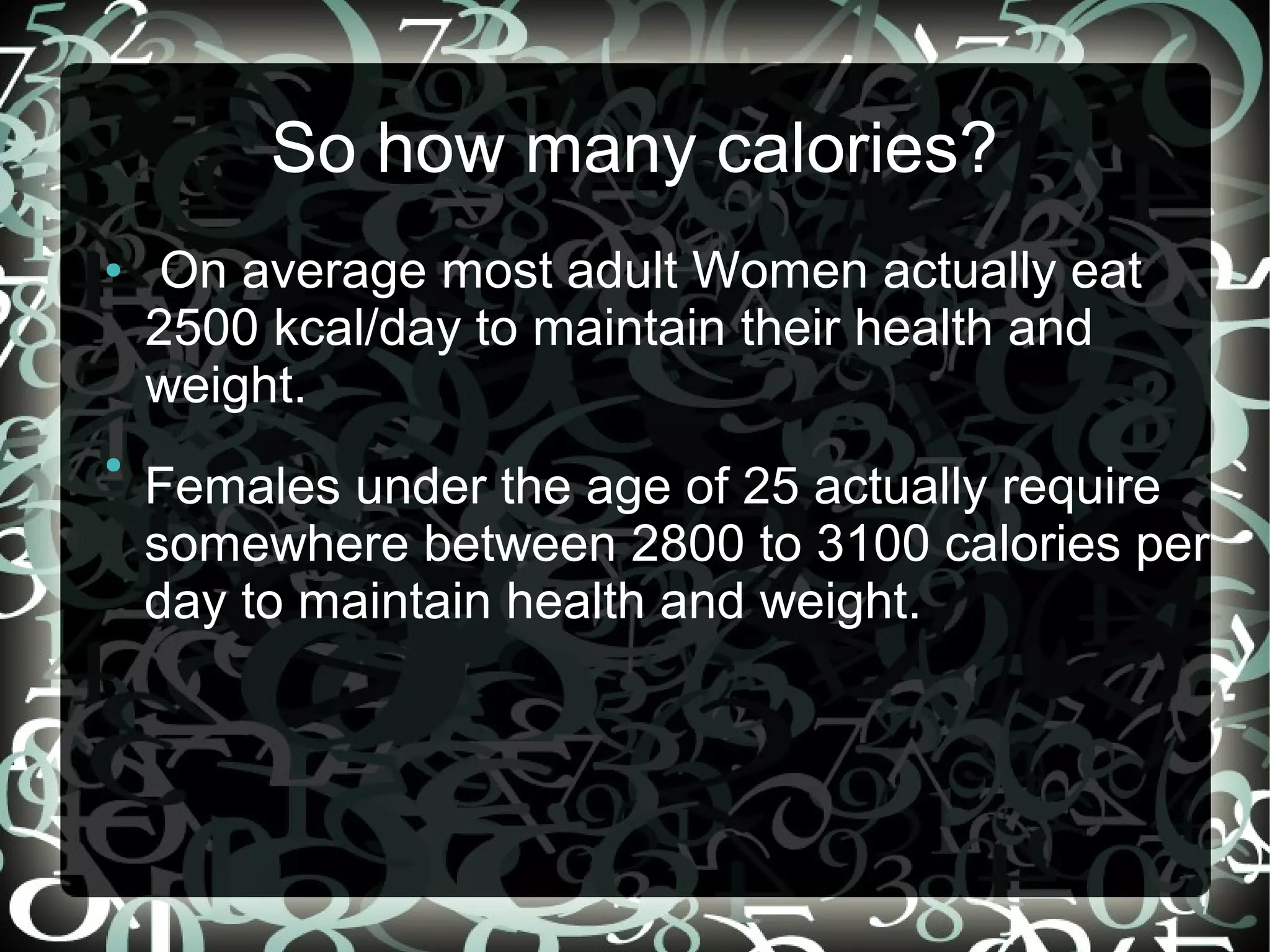 Calories | ODP