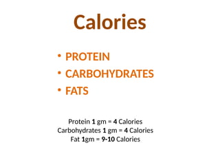 calories management and understanding food.pptx | Healthy Cooking and ...