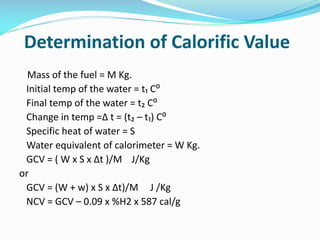 Calorific Value Lecture 3, Fuel Tech-ll.pdf