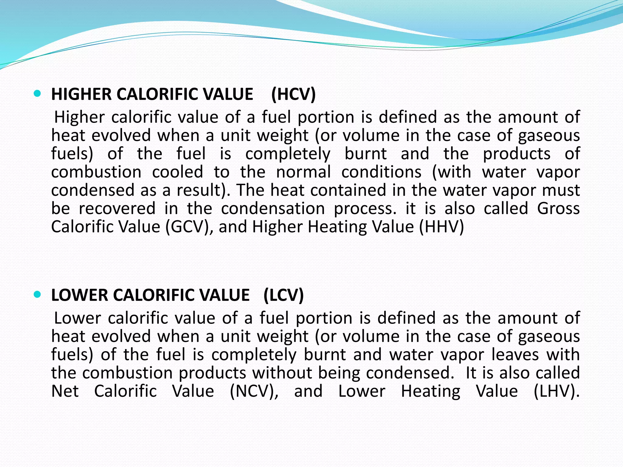 Calorific Value Lecture 3, Fuel Tech-ll.pptx