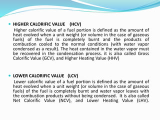 Calorific Value Lecture 3, Fuel Tech-ll.pptx