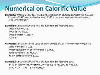 Calorific Value Lecture 3, Fuel Tech-ll.pptx