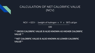 Calorimeter to measure the calorific value of fuels | PPTX
