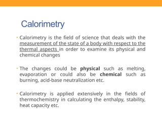 Calorimeter.pptx practical theory with digram | PPTX