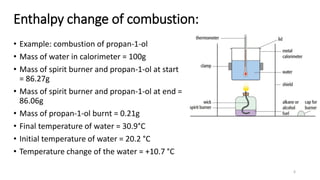 Calorimeter and enthalpy measurements | PPTX