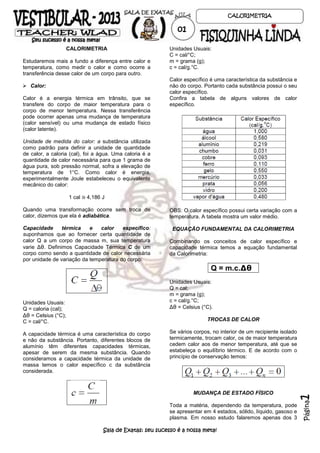 Calorimetria aula 1 | PDF