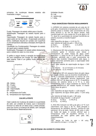 Calorimetria aula 1 | PDF