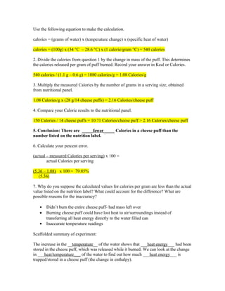 Calorimetry Lab | DOC