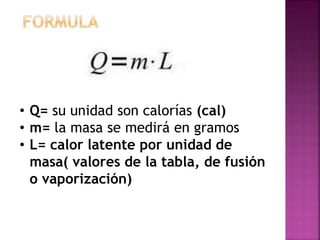 CLASE 6 Calor latente | PPTX