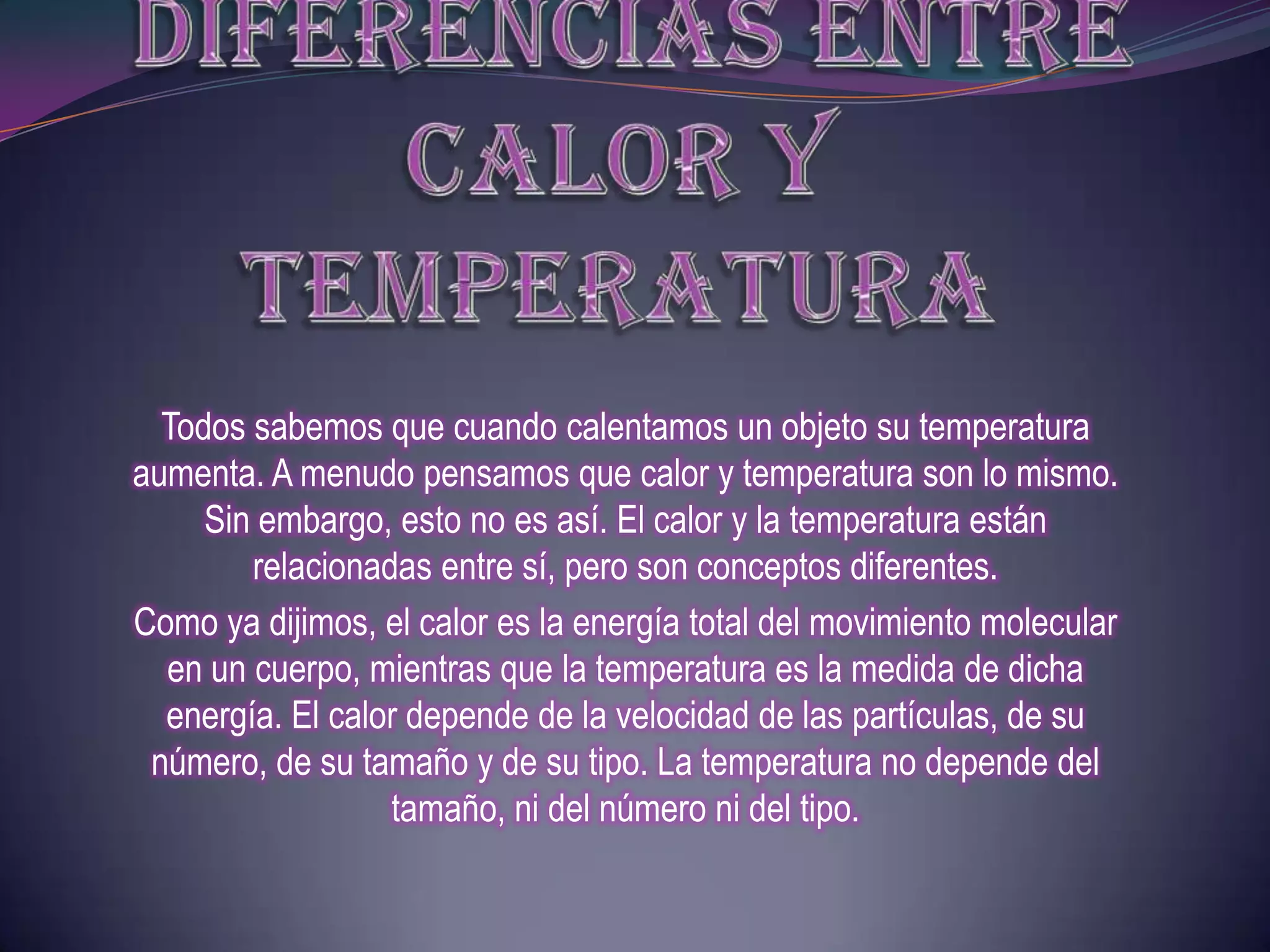Calor y temperatura | PPT
