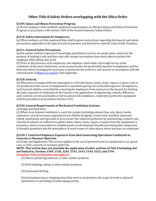 Cal/OSHA Silica and Related Orders | PDF
