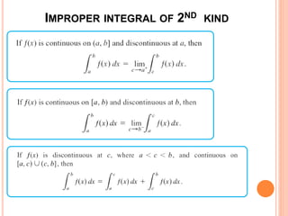 1st, 2nd kind improper integrals | PPTX