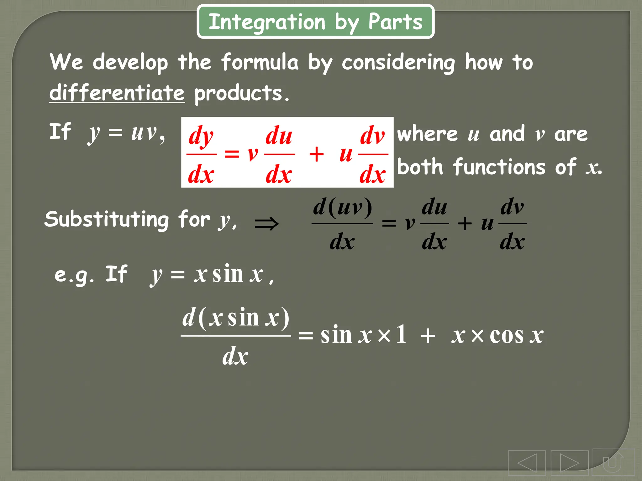Integration by parts to solve it clearly | PPT