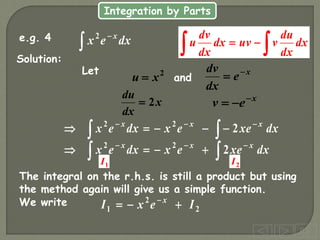 Integration by parts to solve it clearly | PPT