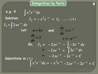 Integration by parts to solve it clearly | PPT