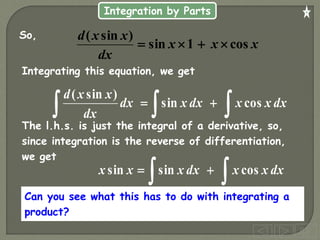 Integration by parts to solve it clearly | PPT