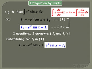 Integration by parts to solve it clearly | PPT