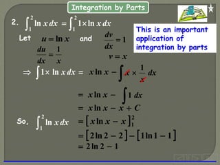 Integration by parts to solve it clearly | PPT